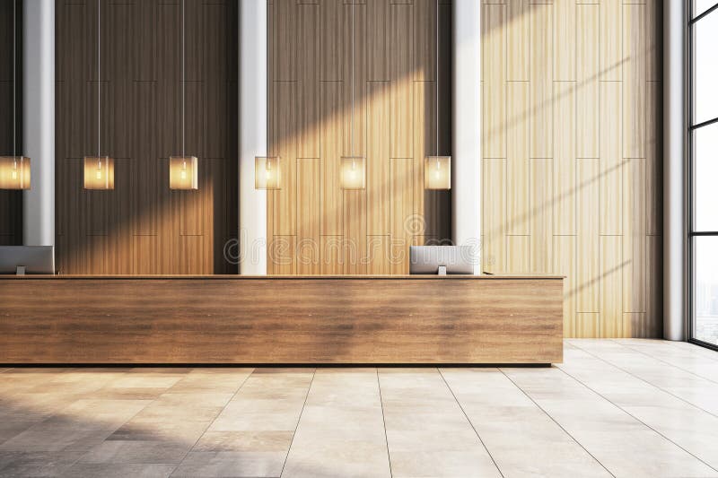 Modern Corporate Office Building Lobby Showing Reception Waiting Area ...