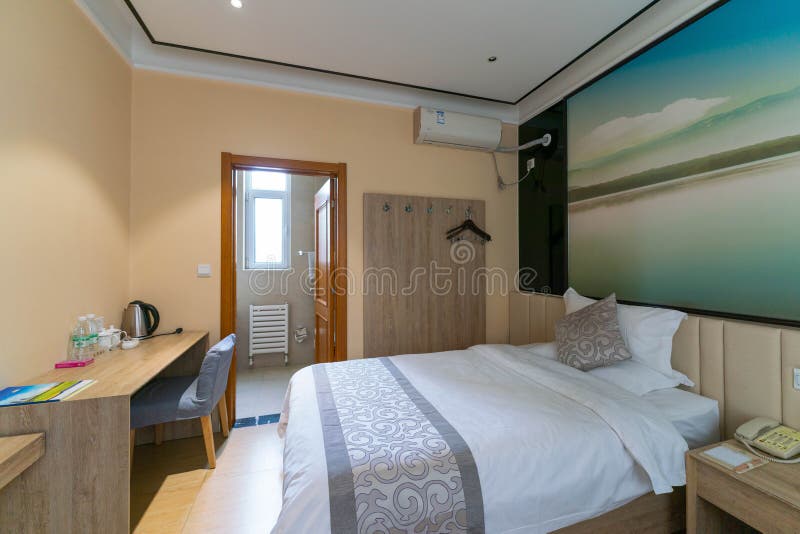 Modern Hotel Room Interior Design Editorial Stock Image - Image of ...