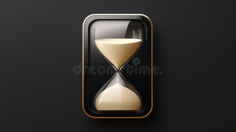A Modern Hourglass Symbolizes the Passage of Time, Blending Elegance ...