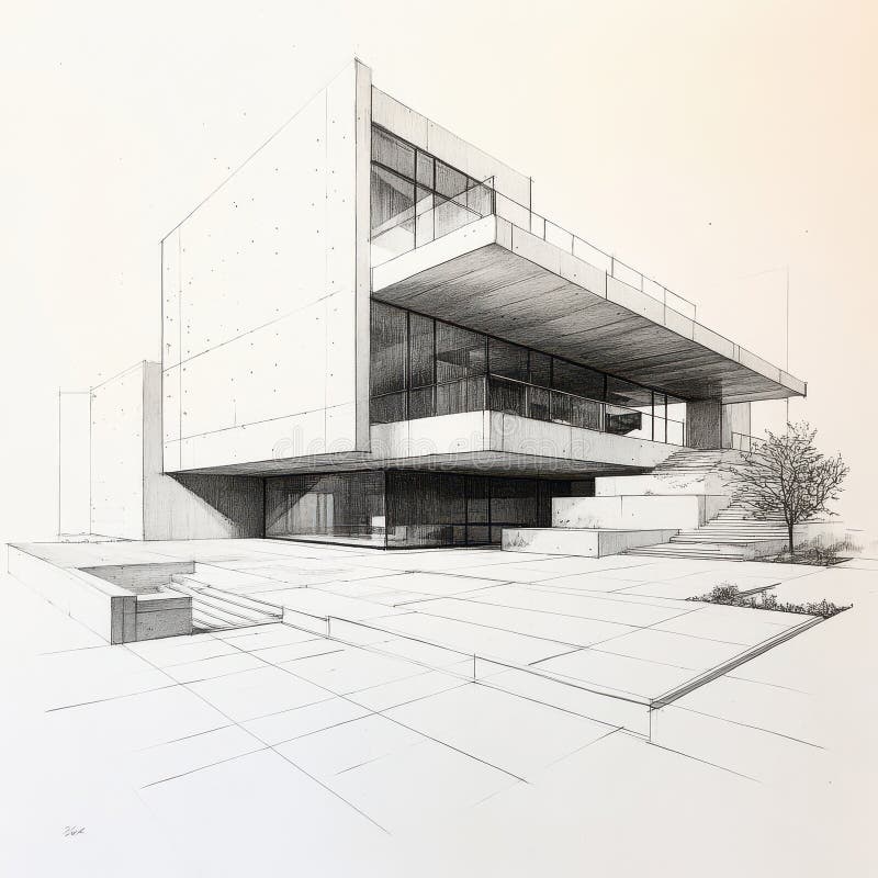 House Architectural Sketch Design Drawing Stock Illustrations – 33,562 House Architectural ...