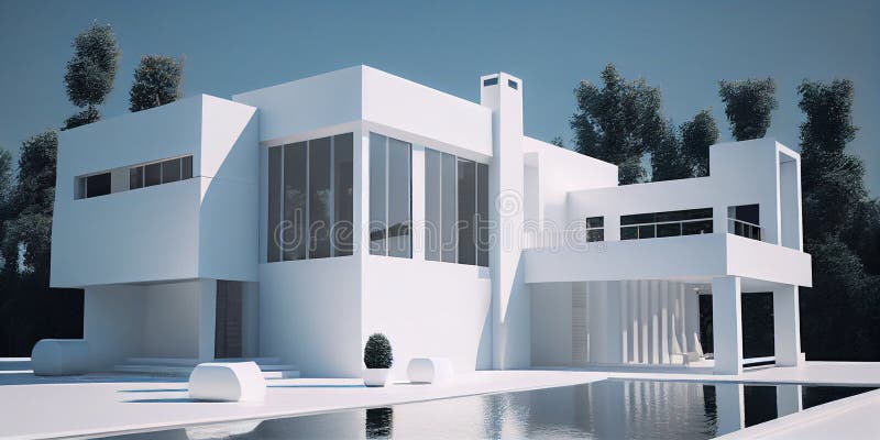 Modern house concept stock illustration. Illustration of luxury - 270323070