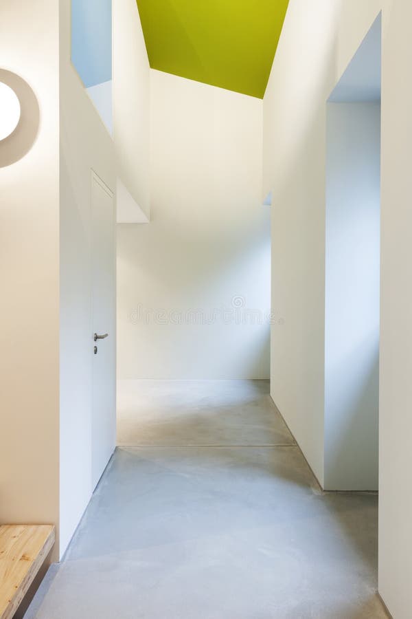 Corridor of a modern house stock photo. Image of elegant - 78908076