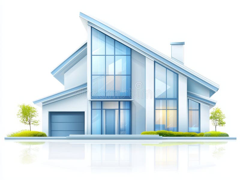 Modern House Design with Expansive Windows, Ideal for Architectural ...