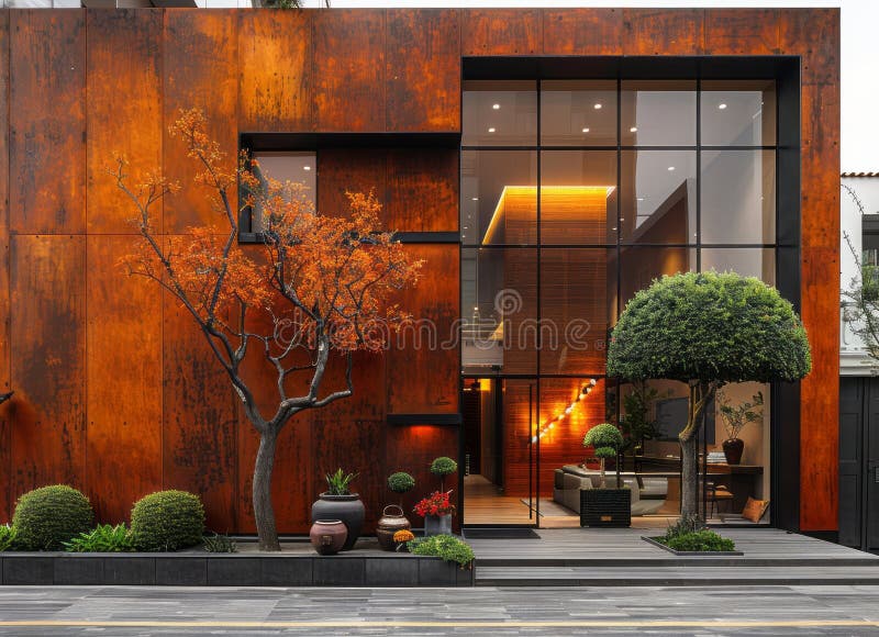 Modern House Designed by Architect in China Stock Photo - Image of ...