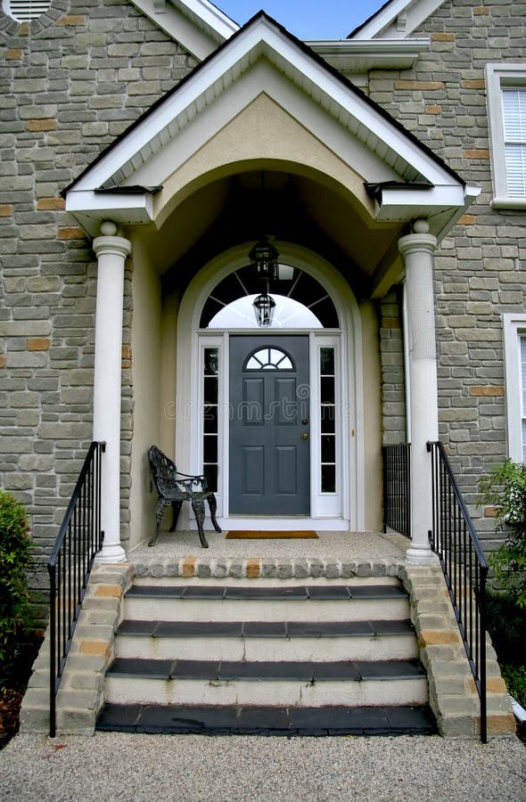 Modern house entrance stock image. Image of pathway, real - 5171615