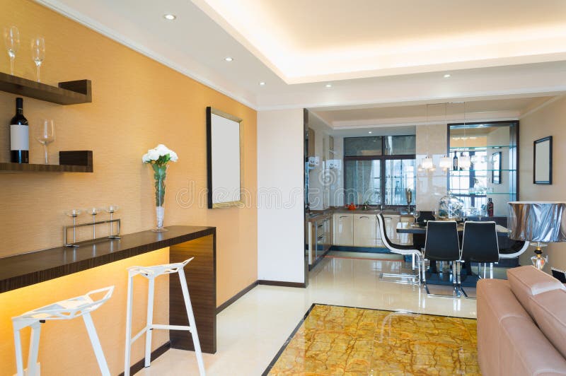 Simple house interior stock photo. Image of living, dining - 38989984