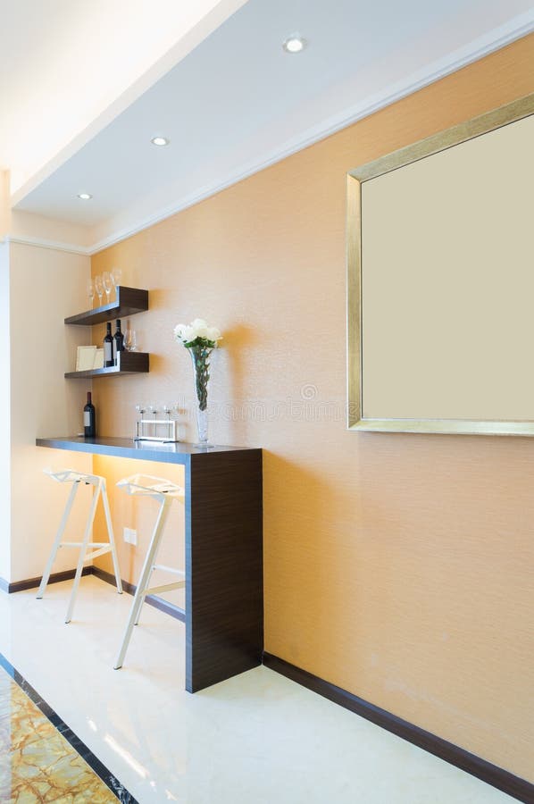 Modern house interior stock image. Image of plant, wallpaper - 36988453