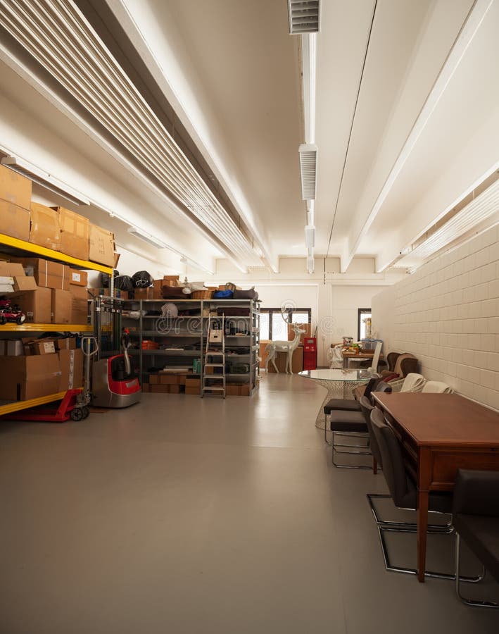 Modern House Interior, Warehause Stock Photo - Image of factory ...