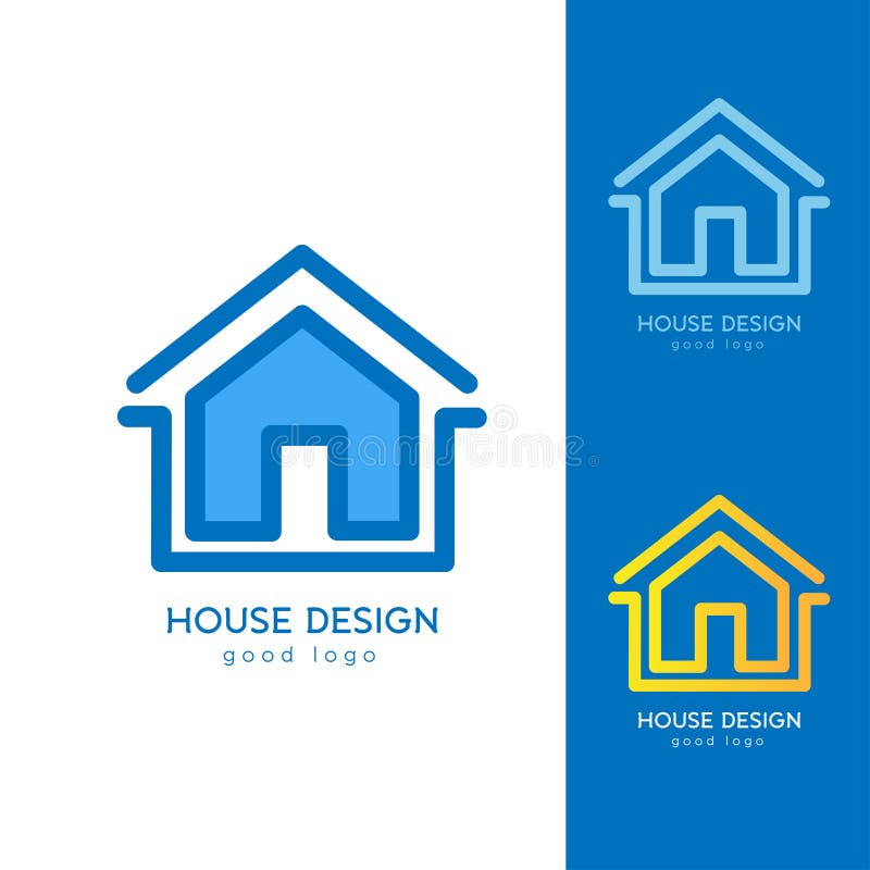 Modern House Logo Design Template Flat Simple Stock Vector ...