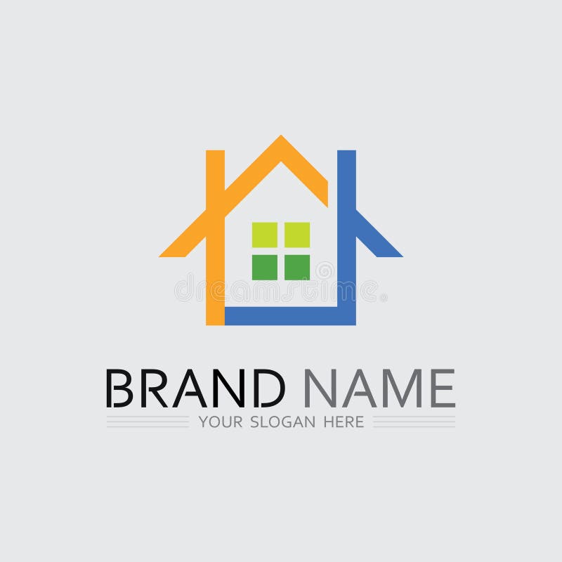 Modern House Logo Vector Design for Real Estate Business Stock Vector ...
