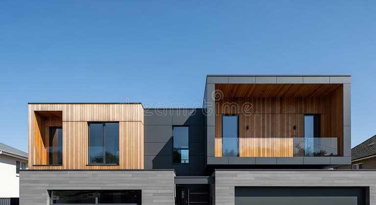 Modern House with a Minimalist Architectural Design Featuring Distinct ...
