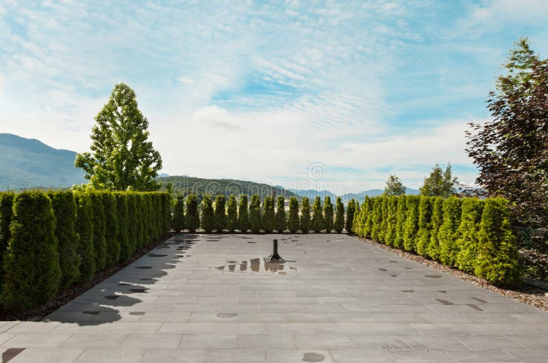 Modern house, outdoor stock image. Image of space, architecture - 46795335