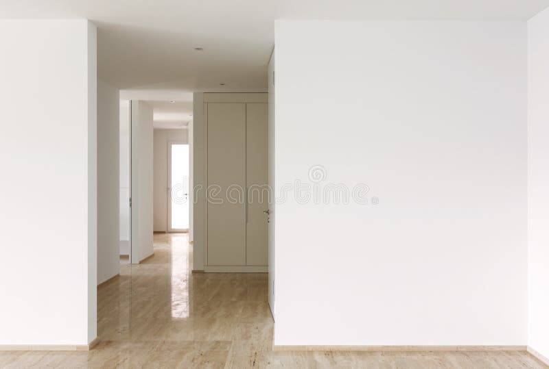 Modern house, passage view stock photo. Image of home - 41440606