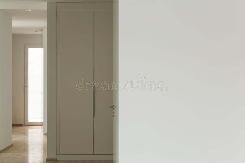Modern house, passage view stock image. Image of apartment - 42187457