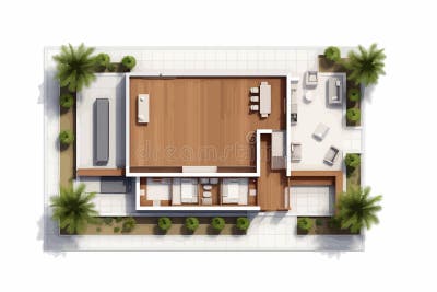 Modern House Plan Top View Vector Flat Isolated Vector Style ...