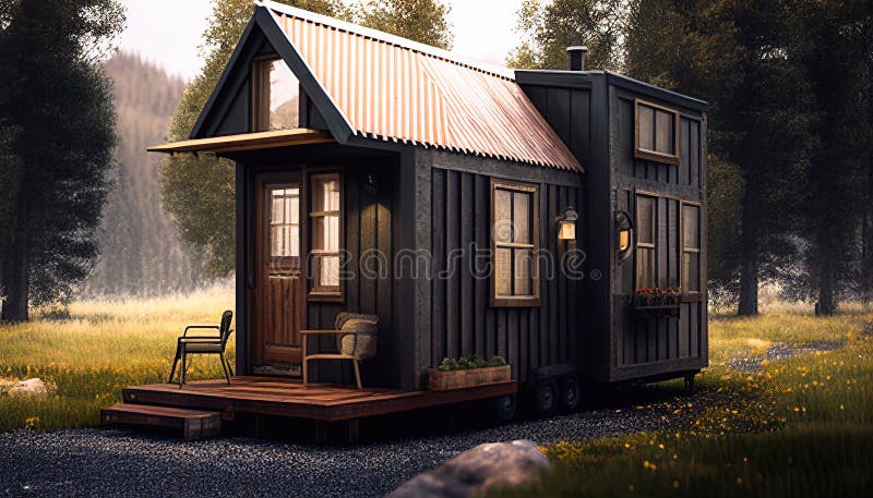 Modern House of Sandwich Panels with Panoramic Windows Environmentally ...