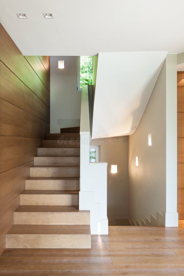 Modern house, staircase stock photo. Image of room, staircase - 55460484