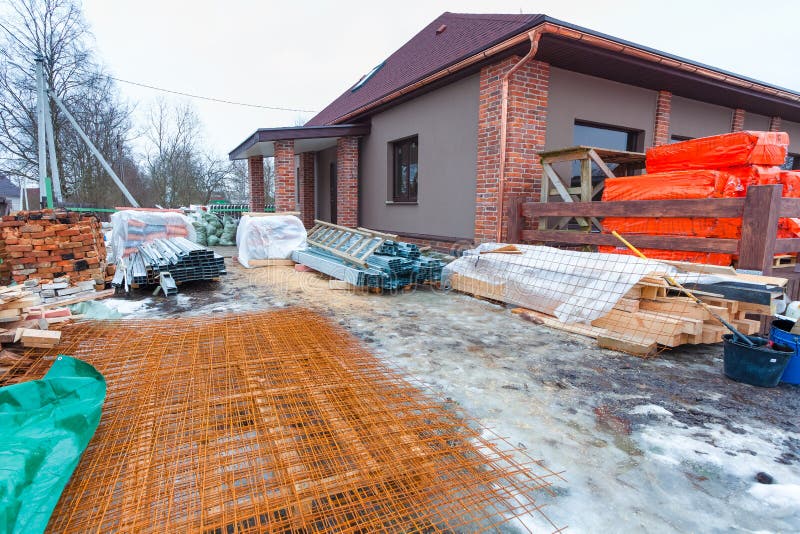 The Modern House with Terrace is Under Construction Remodel and ...