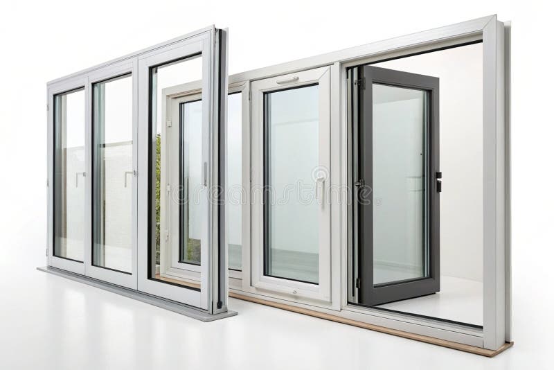 Modern House Window Frame Set Collection Stock Illustration ...