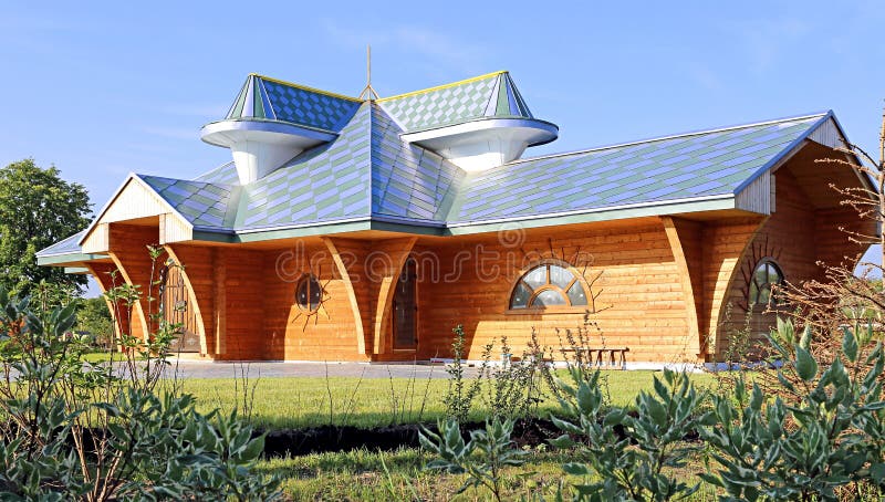 Modern House of Wood Timber Stock Image - Image of rural, timber: 51934003
