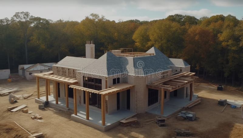 Modern Housing Development Built with Concrete and Timber Construction ...