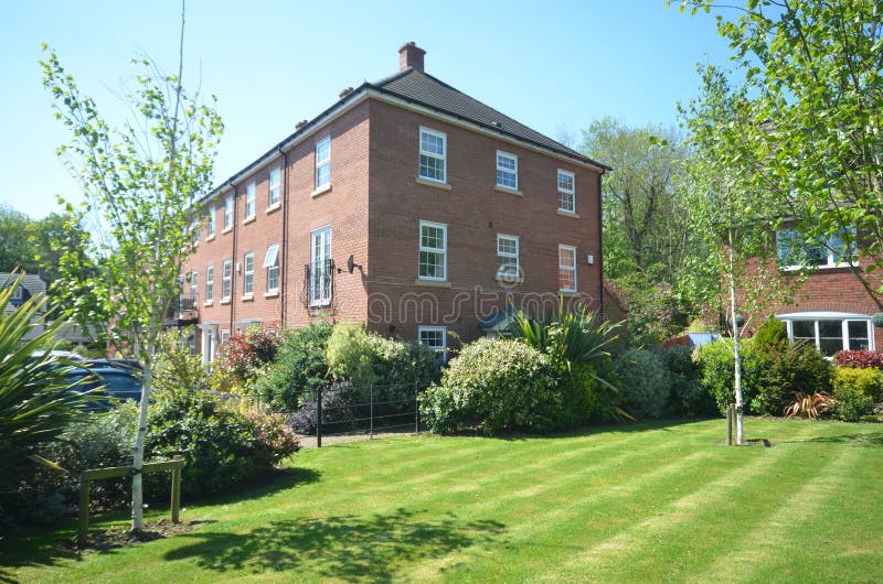 Modern housing in the UK stock image. Image of economy - 259621565