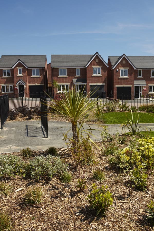 Modern housing development stock image. Image of built - 32808259