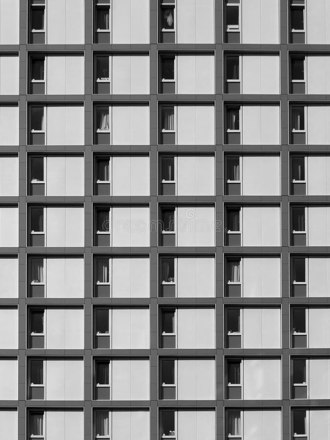 Modern Housing Development with Repeating Pattern Windows Stock Photo ...