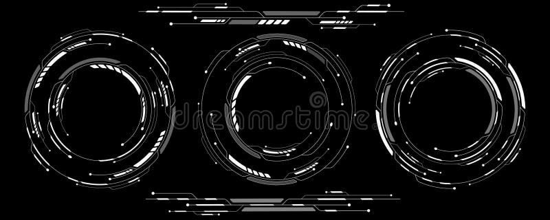Modern HUD Interface Elements for Tech Design. Sci-fi and Hi-tech ...