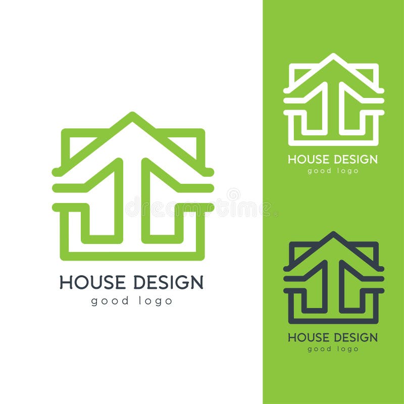 Modern Huis Logo Design Template Flat Simple Vector Illustratie ...