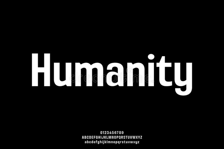 Modern Humanist Sans Serif Alphabet Display Font Vector Stock Vector ...