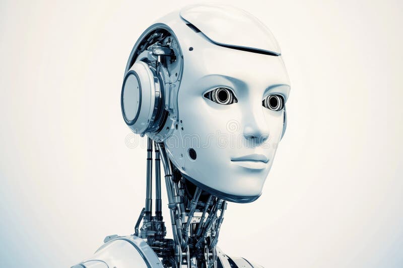 Modern Humanoid Robot with Realistic Features and Advanced Design in a ...