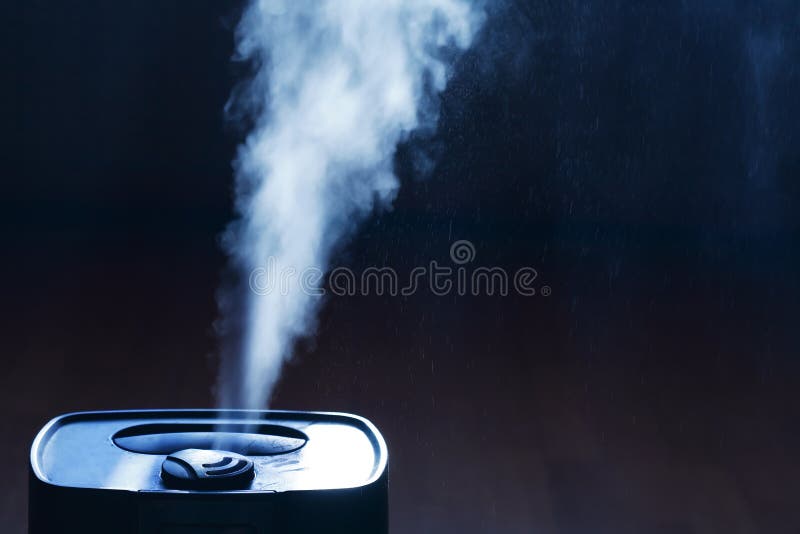 Modern Humidifier with Steam Stock Photo - Image of cleaner, fresh ...