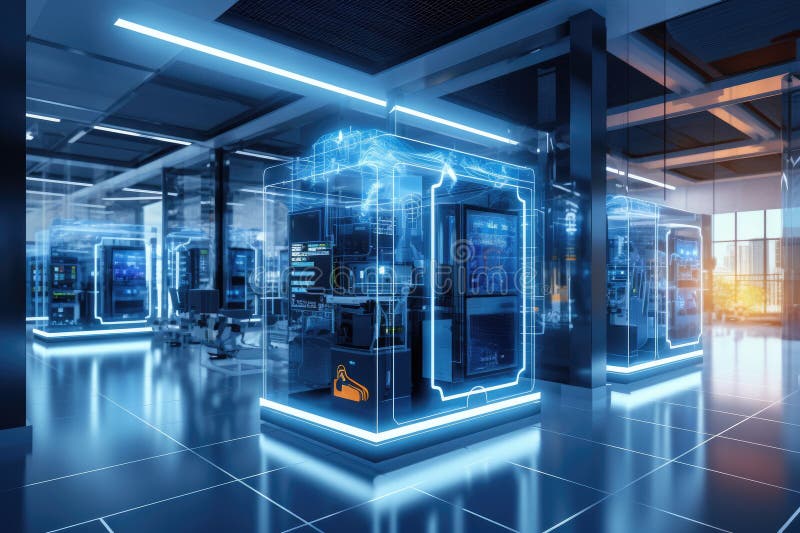 Modern HVAC Systems with Full Automation Stock Image - Image of cool ...