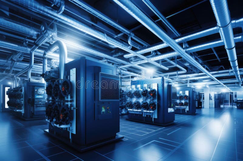 Modern HVAC Systems with Full Automation Stock Illustration ...