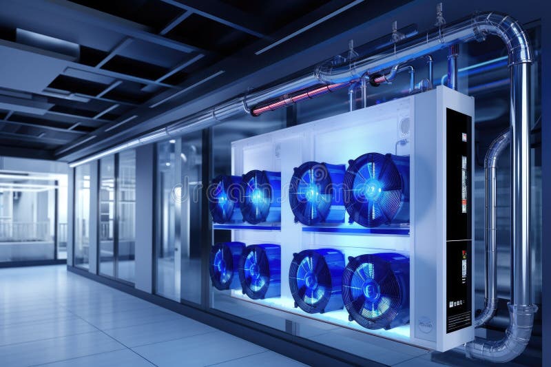 Modern HVAC Systems with Full Automation Stock Illustration ...