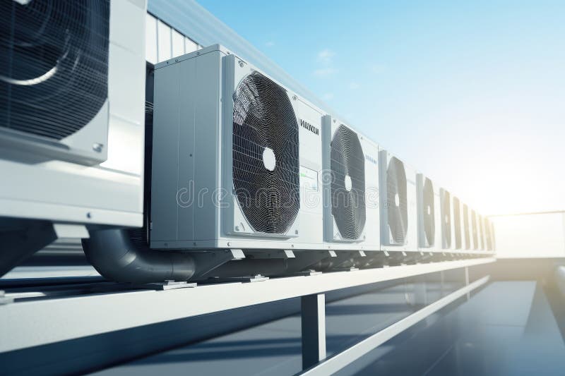 Modern HVAC Systems with Full Automation Stock Illustration ...