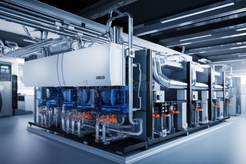 Modern HVAC Systems with Full Automation Stock Illustration ...