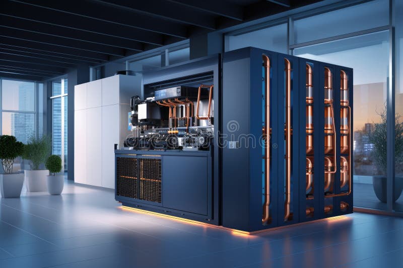 Modern HVAC Systems with Full Automation Stock Illustration ...