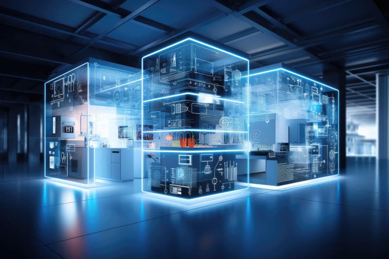 Modern HVAC Systems with Full Automation Stock Photo - Image of ...