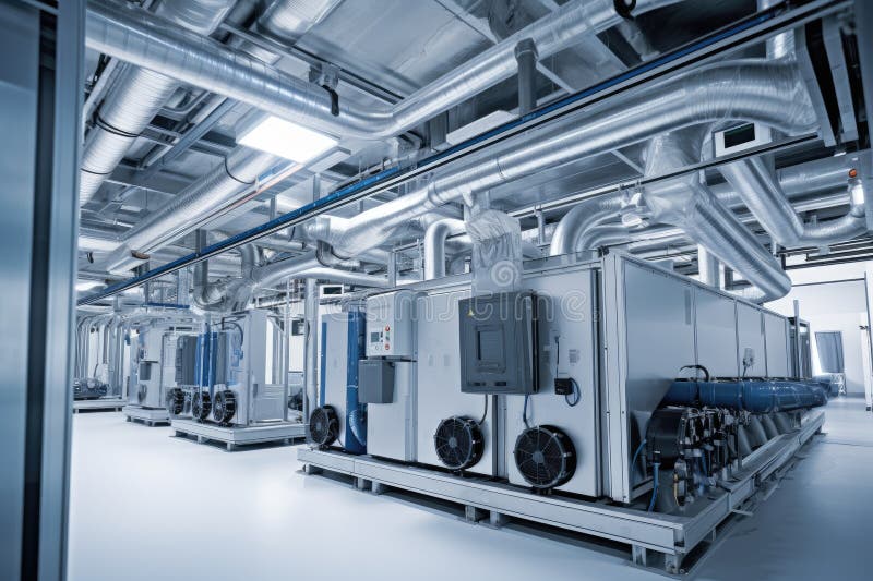 Modern HVAC Systems with Full Automation Stock Photo - Image of ...