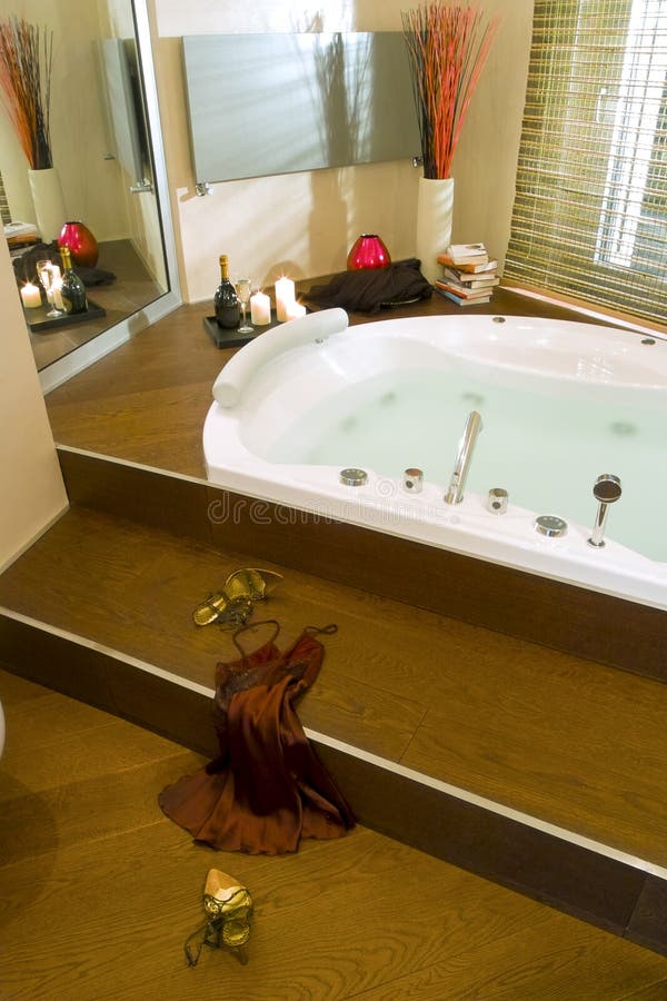 Modern Hydro-massage Bath Filled with Water in a Balneological Resort ...