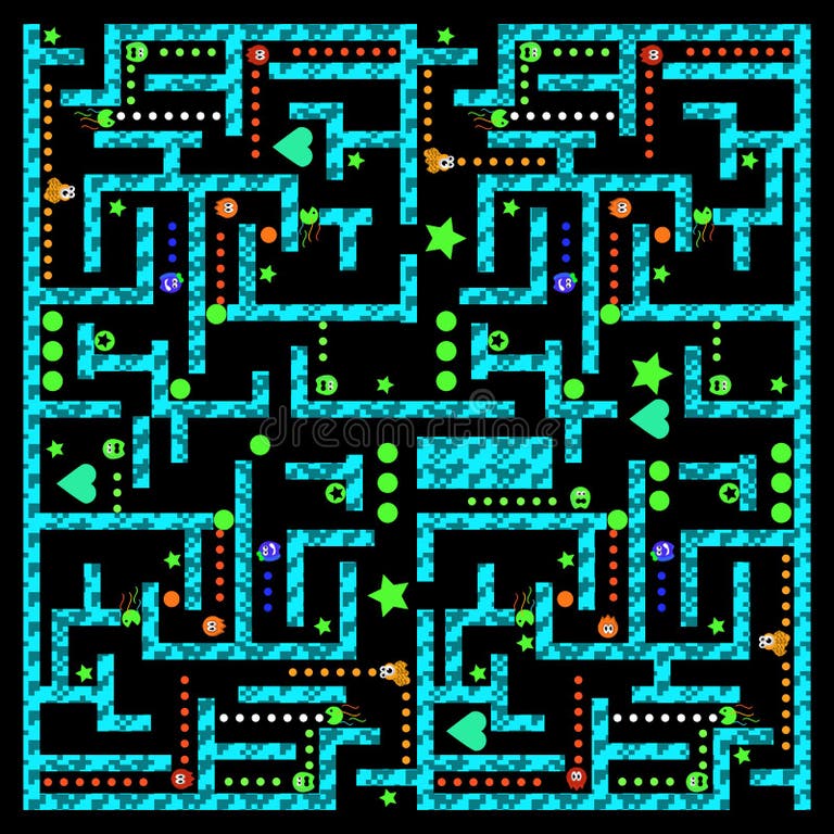 Pac Man Maze Stock Illustrations – 96 Pac Man Maze Stock Illustrations ...