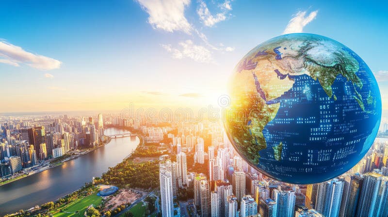 A Modern, Hyper-realistic Setting Symbolizes Abstract Technology ...