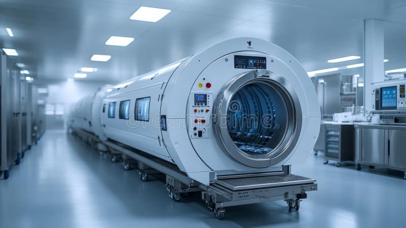 Modern Hyperbaric Oxygen Chamber in a High-Tech Medical Facility Stock ...