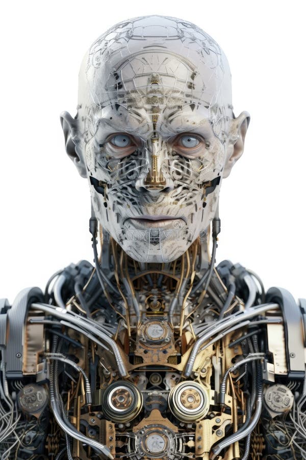 Modern Hyperrealistic AI Humanoid Technology for Cinematography. Stock ...