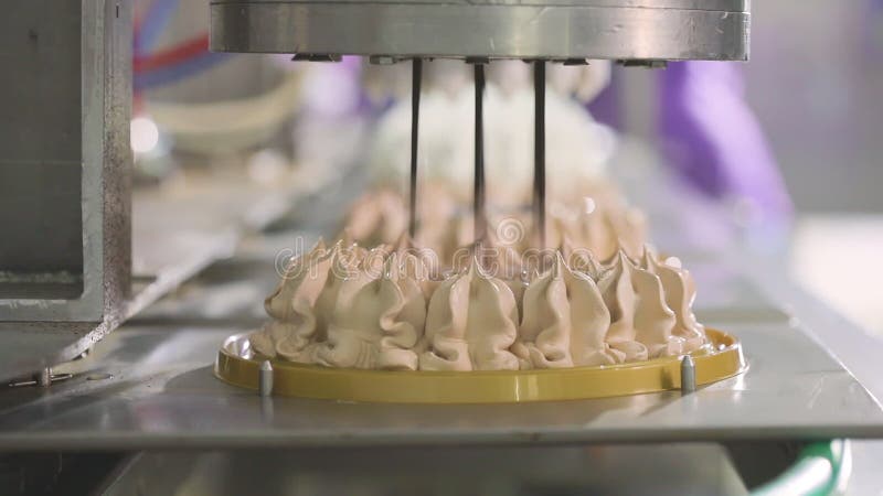 Modern Ice Cream Factory. Automatic Conveyor for the Production of Ice ...