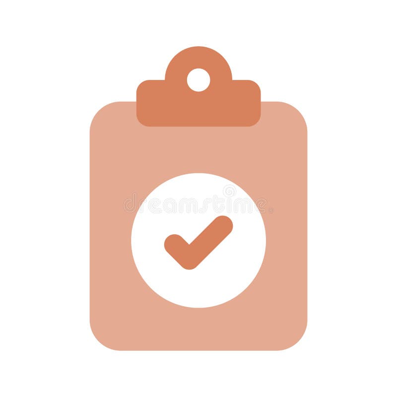 Modern Icon of Approved File, Clipboard with Check Mark Sign Stock ...