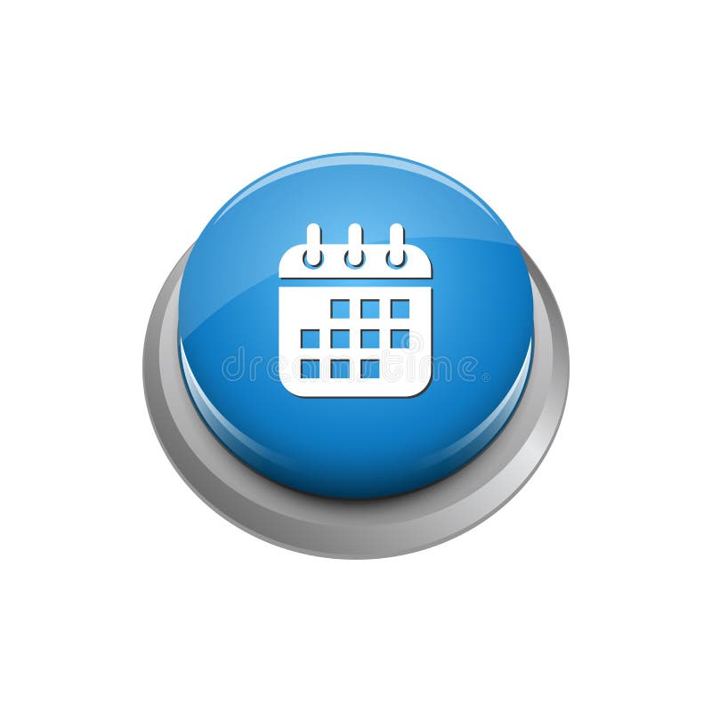 Modern Icon Calendar Button Applications Stock Vector - Illustration of ...