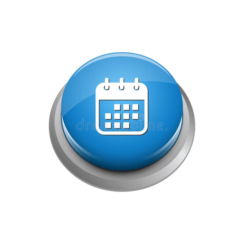 Modern Icon Calendar Button Applications Stock Vector - Illustration of ...